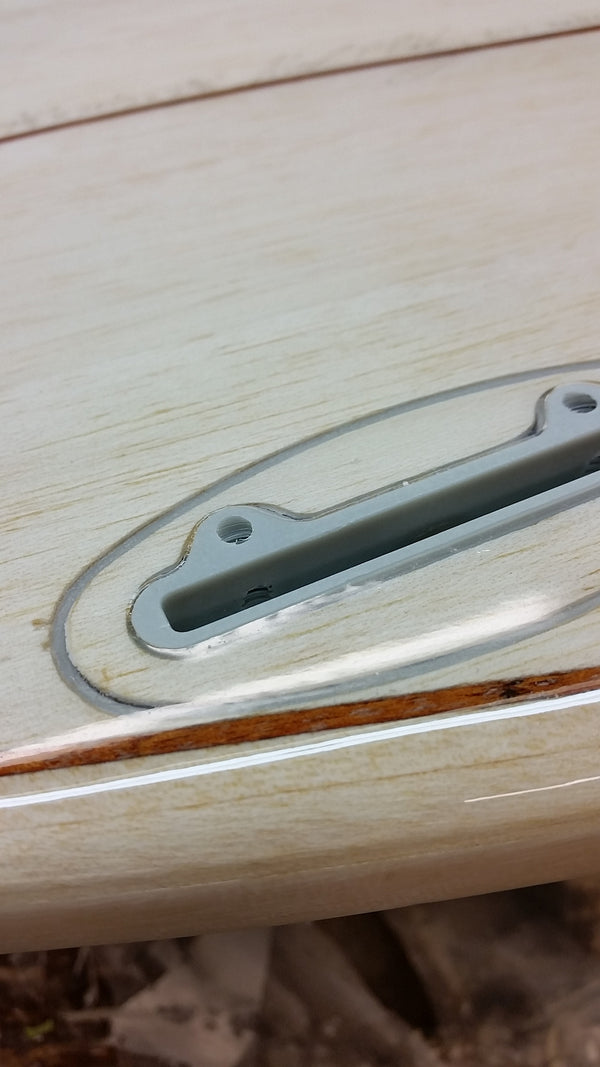 GEARBOX fin systems with wood covers - Riley Balsa Wood Surfboards