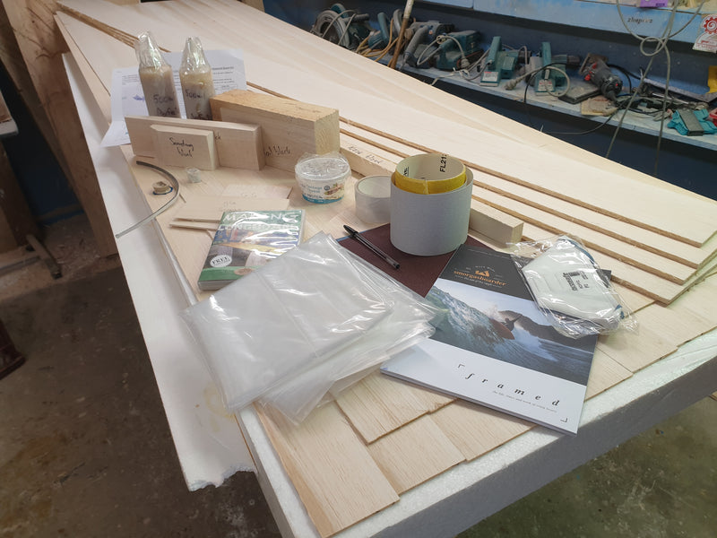 Balsa surfboard shaping set or kit - Riley Balsa Wood Surfboards