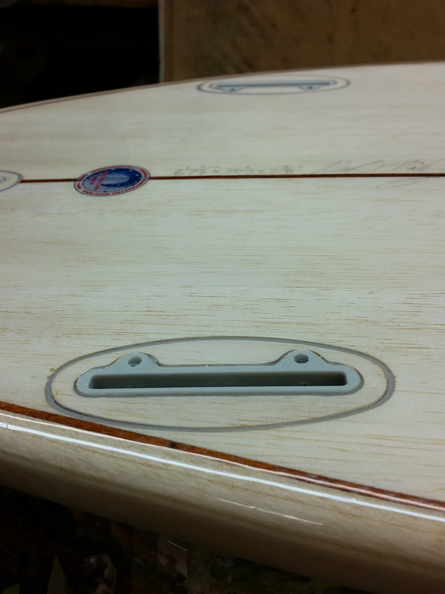 GEARBOX fin systems with wood covers - Riley Balsa Wood Surfboards