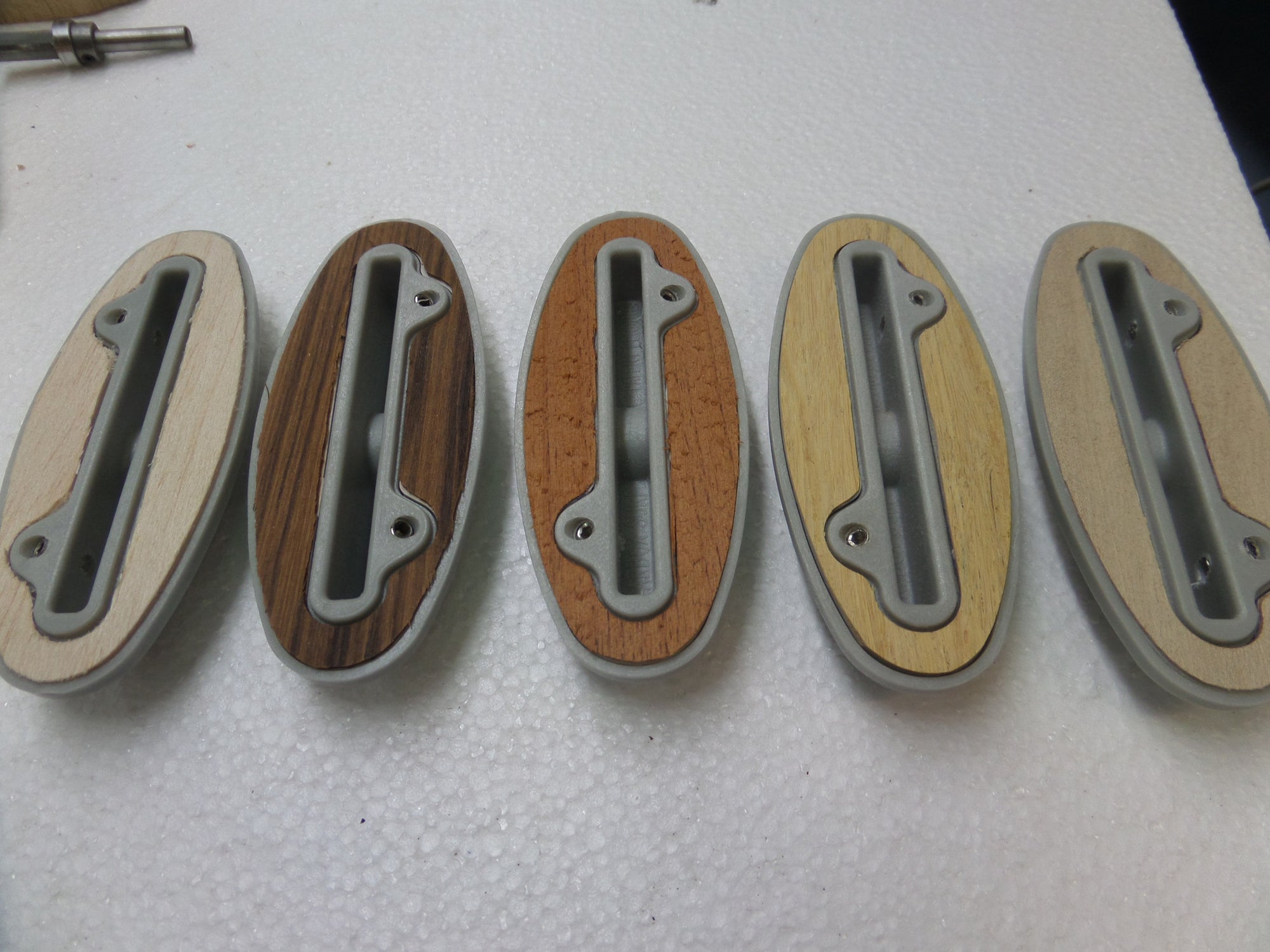 GEARBOX fin systems with wood covers - Riley Balsa Wood Surfboards